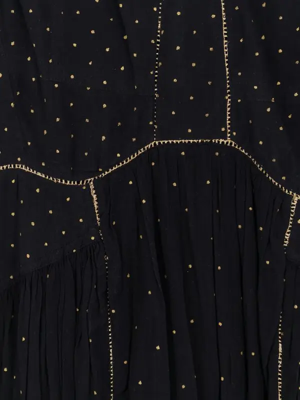 Isabel Marant Étoile Polka Dot Puff Sleeve Crewneck Dress