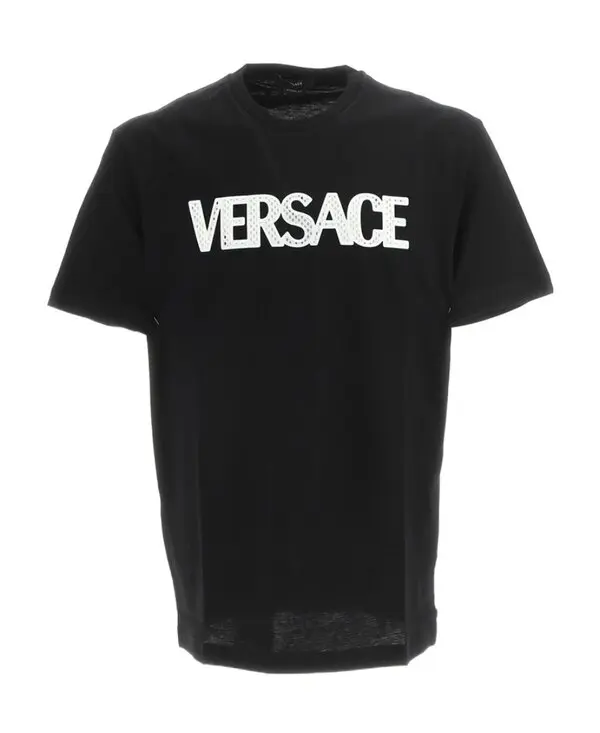 Versace Logo Detailed Crewneck T-shirt