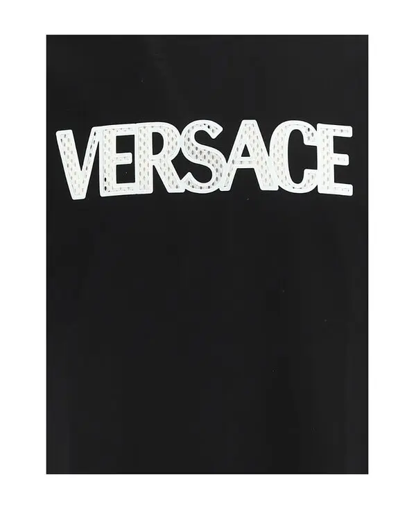 Versace Logo Detailed Crewneck T-shirt