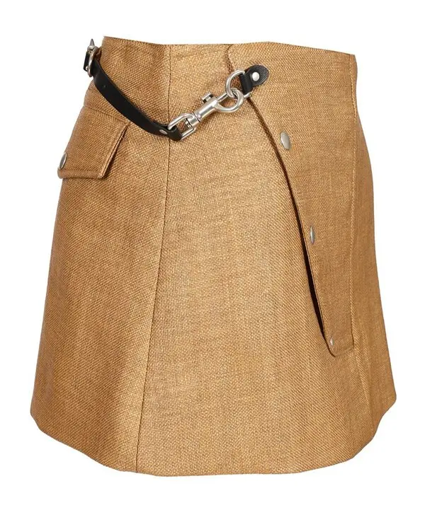 DURAZZI MILANO Raffia Belted Mini Skirt