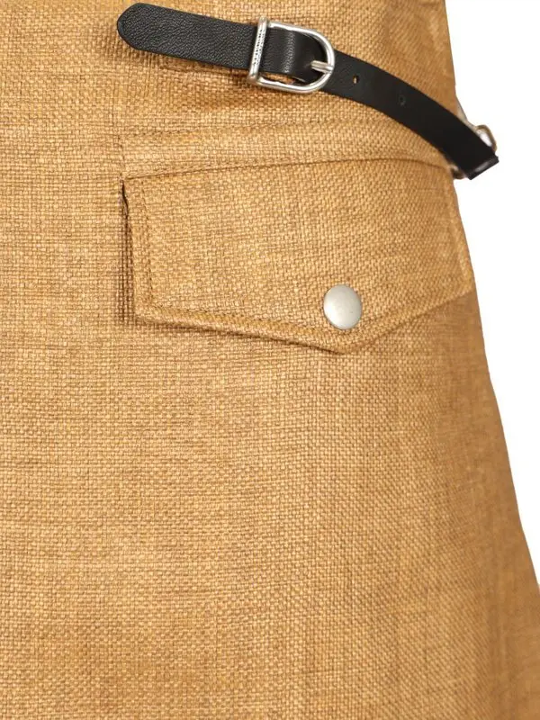 DURAZZI MILANO Raffia Belted Mini Skirt