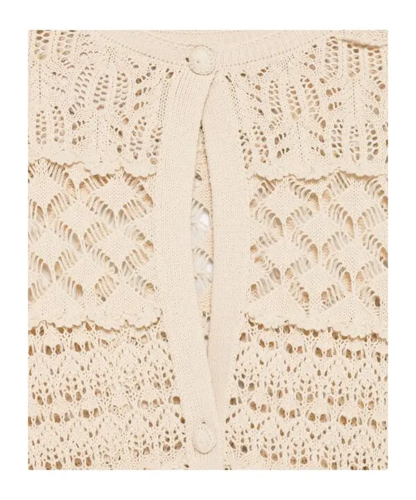 SEMICOUTURE Tiered Crochet Cardigan