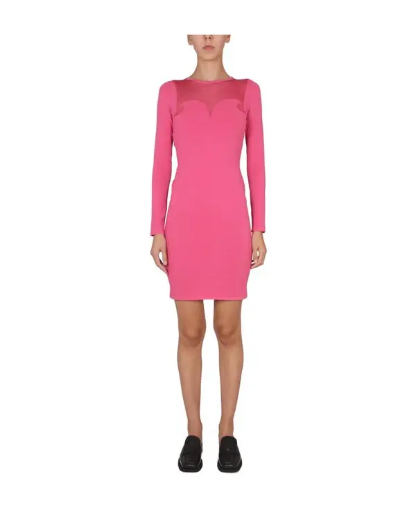 Moschino Long Sleeve Logo Dress