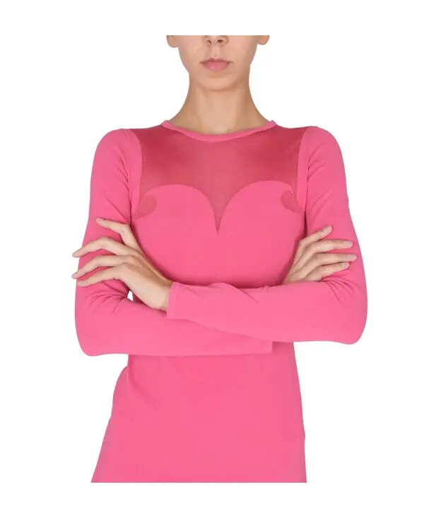 Moschino Long Sleeve Logo Dress