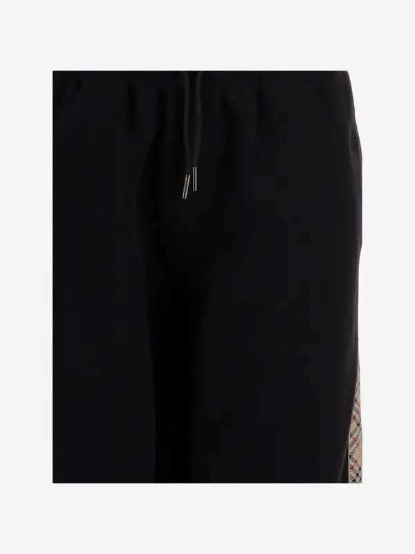 Burberry Drawstring Track Pants With Equestrian Knight Design - Black