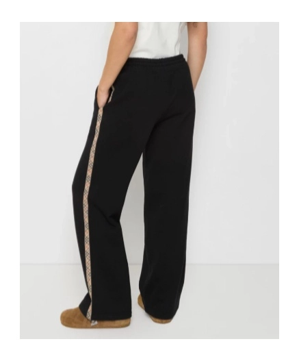 Burberry Drawstring Track Pants With Equestrian Knight Design - Black