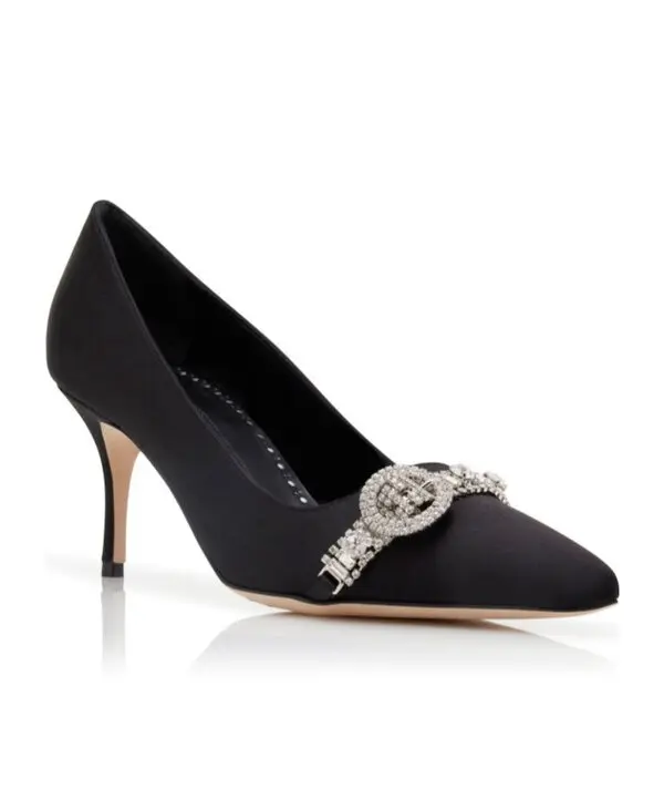 Manolo Blahnik Embellished Pointed Toe Pumps