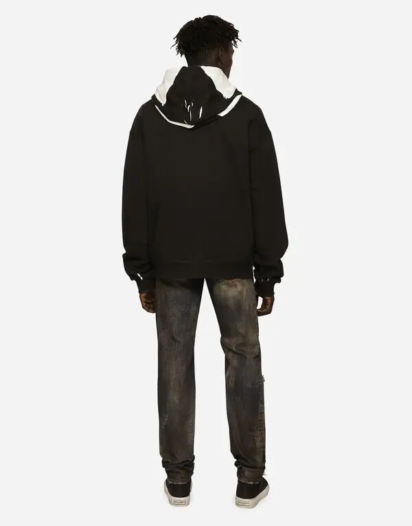Dolce & Gabbana Dg Logo Zipped Hooded Cardigan