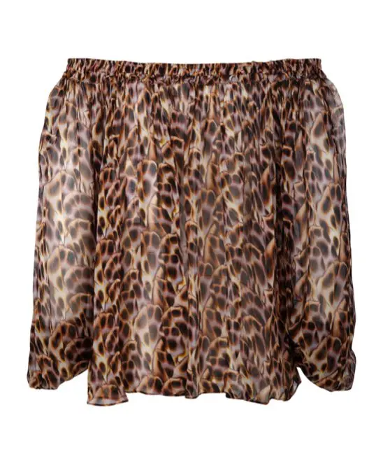 Isabel Marant Étoile Off-shoulder Leopard Print Blouse