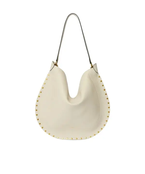 Isabel Marant Étoile Oskan Studded Shoulder Bag - Chalk