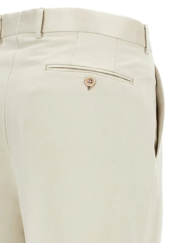TOM FORD Pleated Straight-leg Trousers - Beige