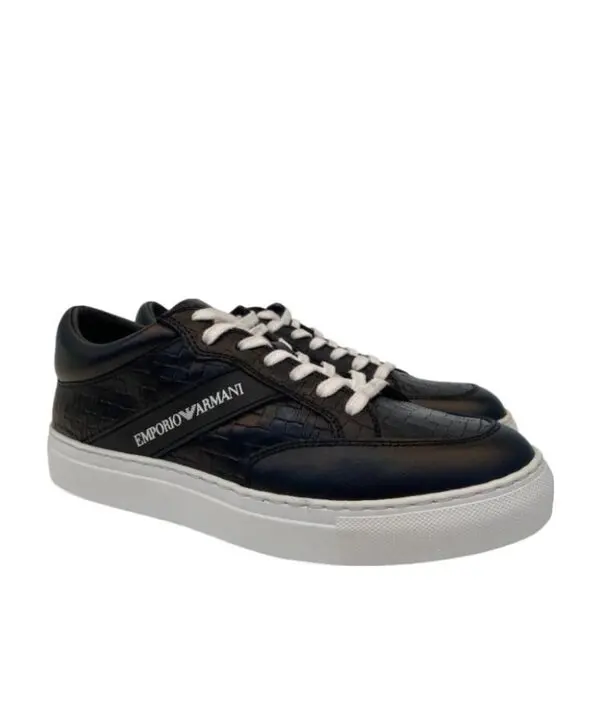 Emporio Armani Lace Up Casual Sneakers - Black