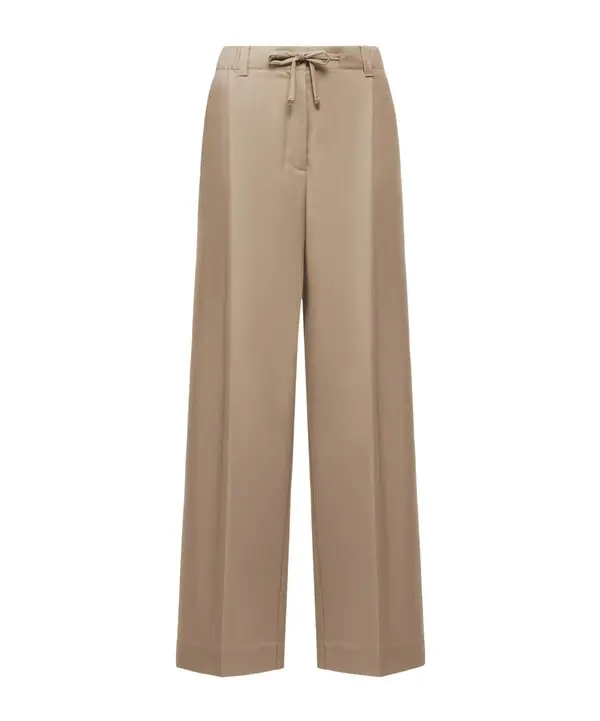 Moncler Wool Gabardine Tailored Pants - Brown