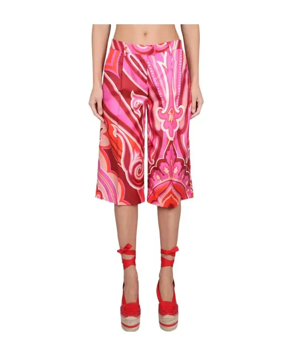 Etro All-over Graphic Print Shorts