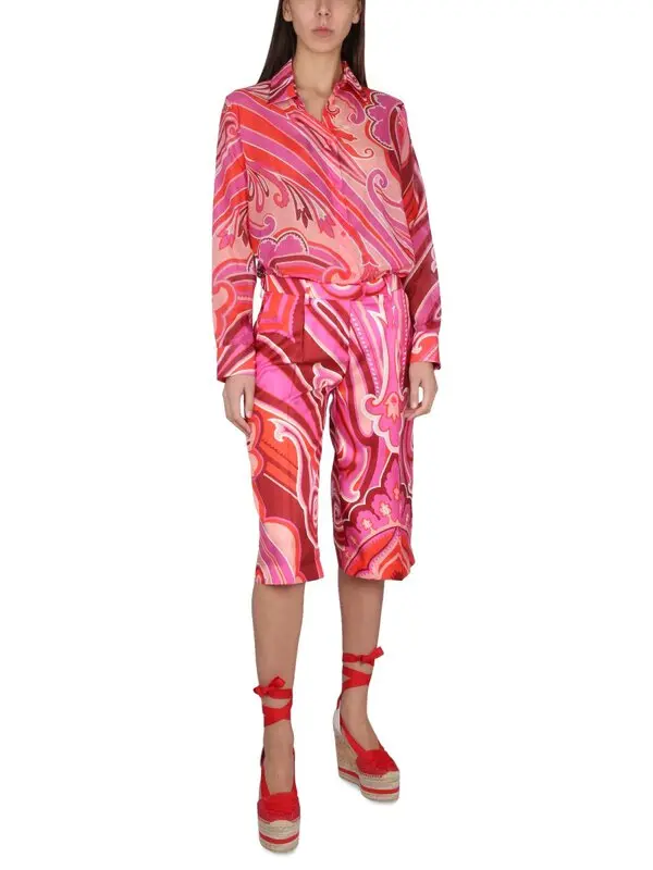 Etro All-over Graphic Print Shorts