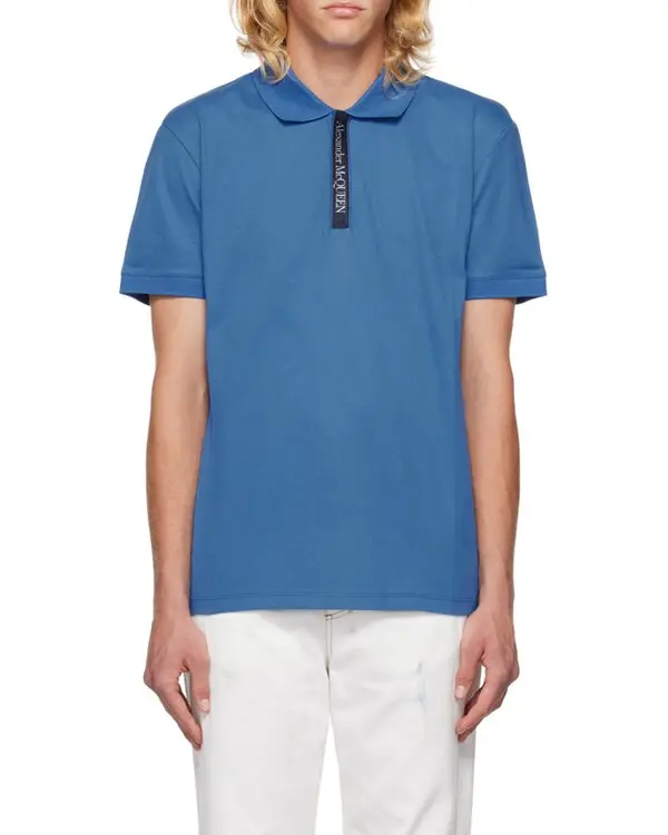 Alexander McQueen Logo-trim Polo Shirt