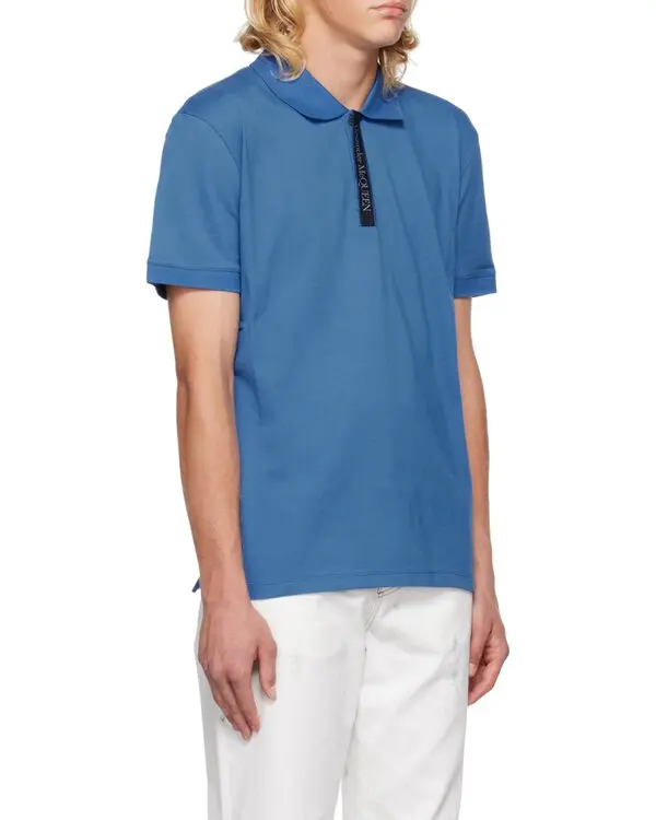 Alexander McQueen Logo-trim Polo Shirt