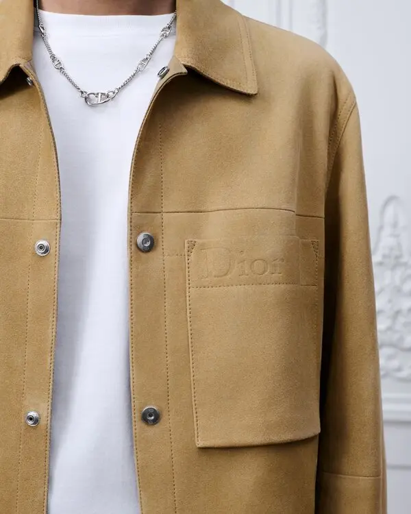 Dior Suede Jacket With Cd Signature - No