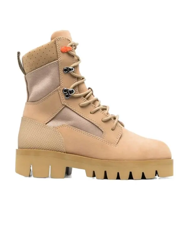 Heron Preston Panelled Lace-up Combat Boots