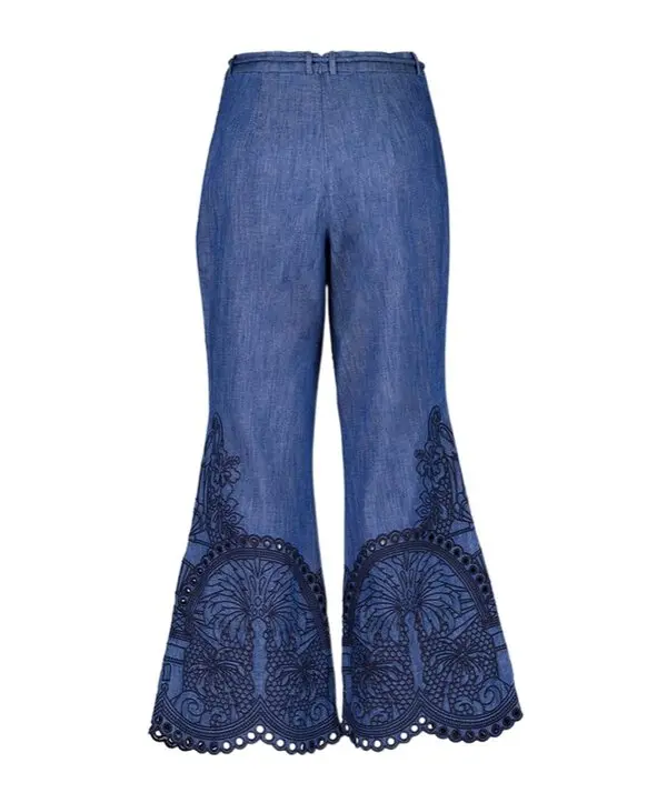 Zimmermann Embroidered Flared Jeans