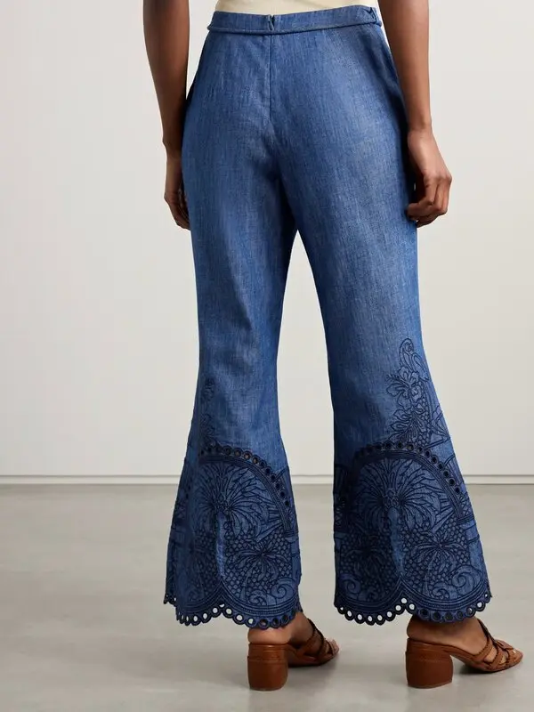 Zimmermann Embroidered Flared Jeans