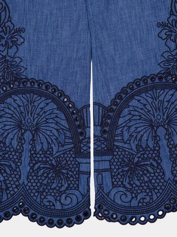 Zimmermann Embroidered Flared Jeans