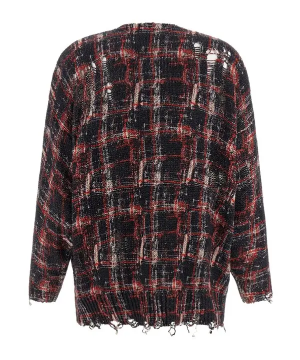 R13 Plaid Distressed Cardigan