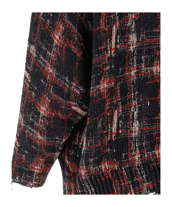 R13 Plaid Distressed Cardigan