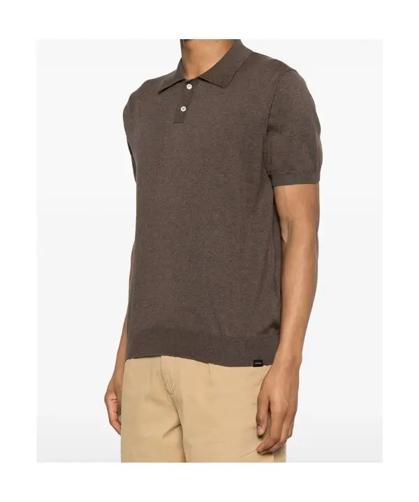 Woolrich Knit Short-sleeve Polo Shirt - Brown