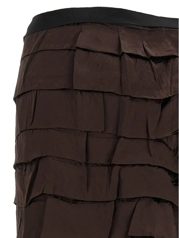 Prada Patchwork Wrap Midi Skirt