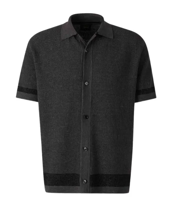 Brioni Knit Short-sleeve Shirt - Grey