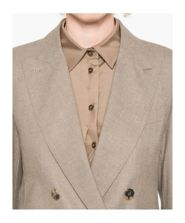 Max Mara Lapel Long-sleeved Double-breasted Blazer