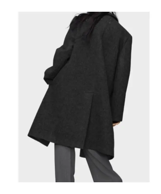 MAISON MARGIELA Single-breasted Wool Blend Coat - Anthracite Color