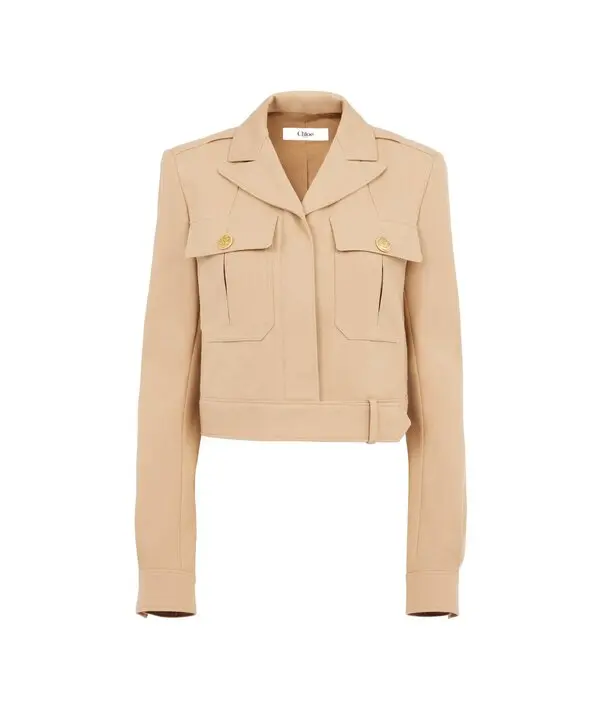 Chloé Cropped Jacket With Logo Detail