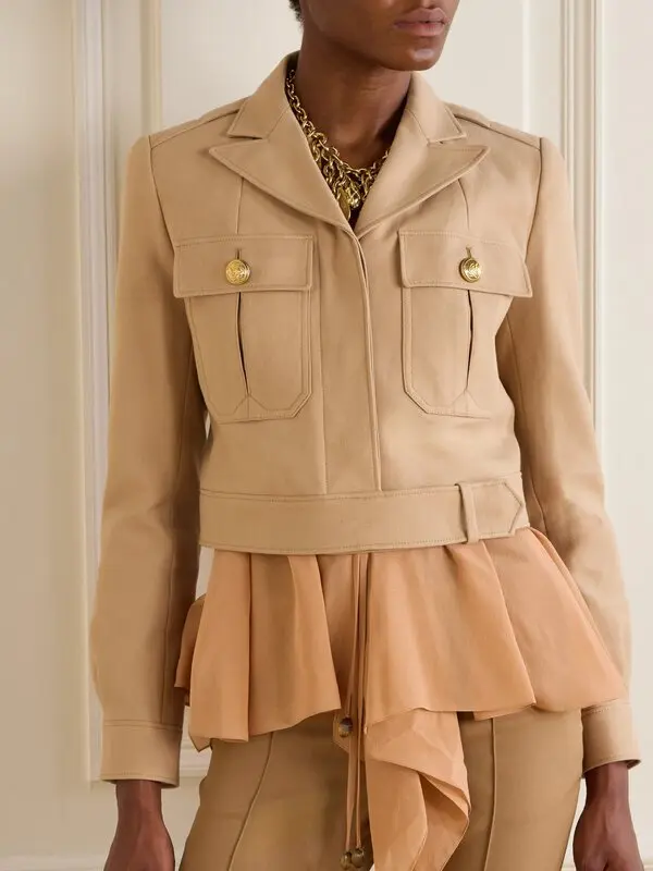 Chloé Cropped Jacket With Logo Detail