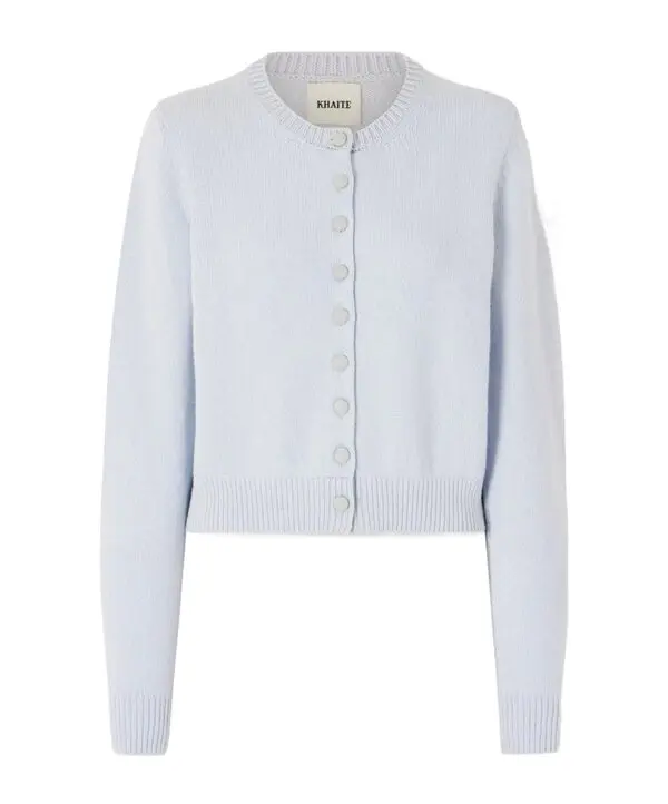 Khaite Everheart Cashmere Cardigan - Light Blue