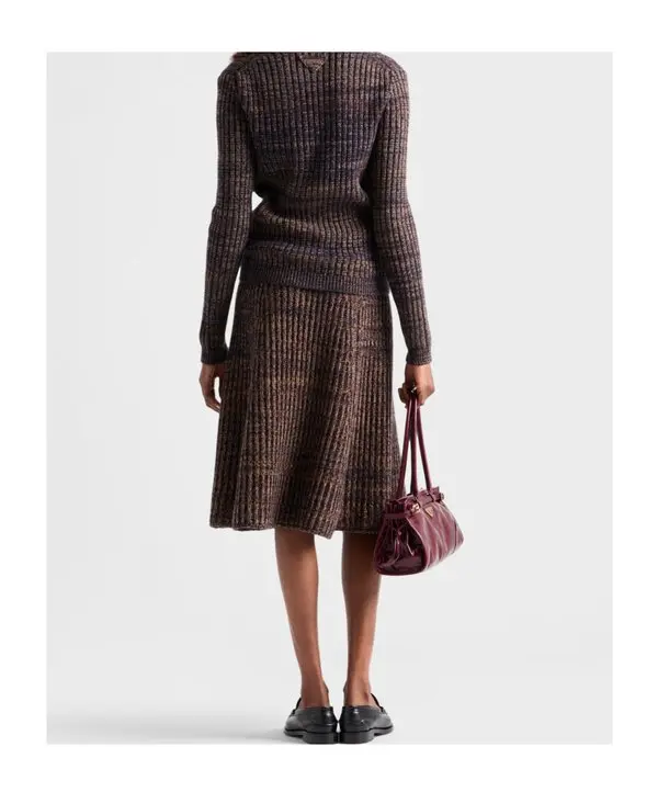 Prada Wool And Cashmere Knit Skirt