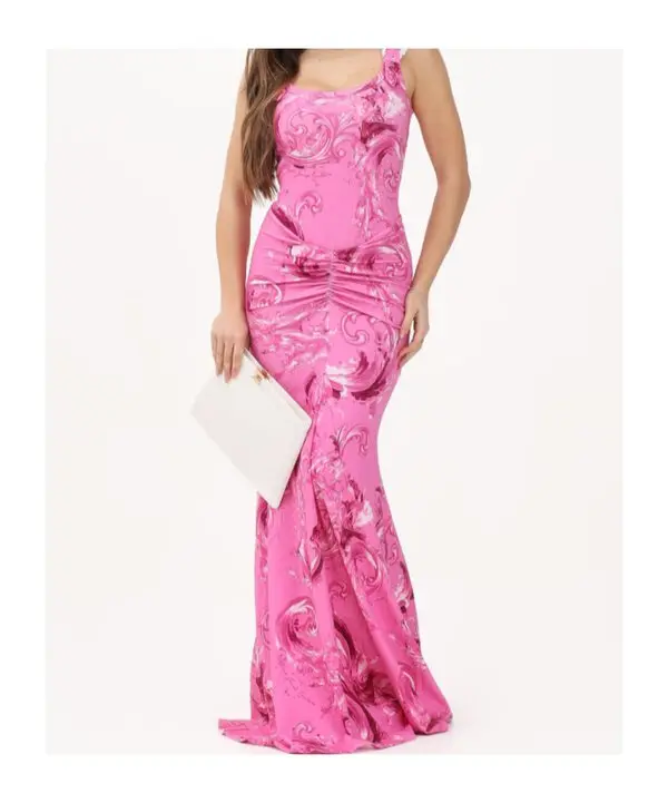 Versace Barocco Buckle Maxi Dress