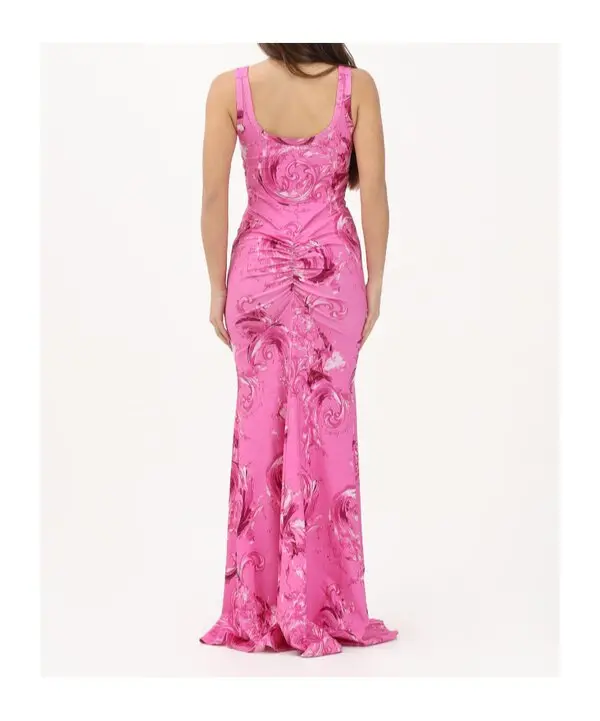 Versace Barocco Buckle Maxi Dress