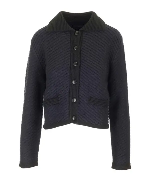 Arch4 Ribbed Cardigan With Front Buttons
