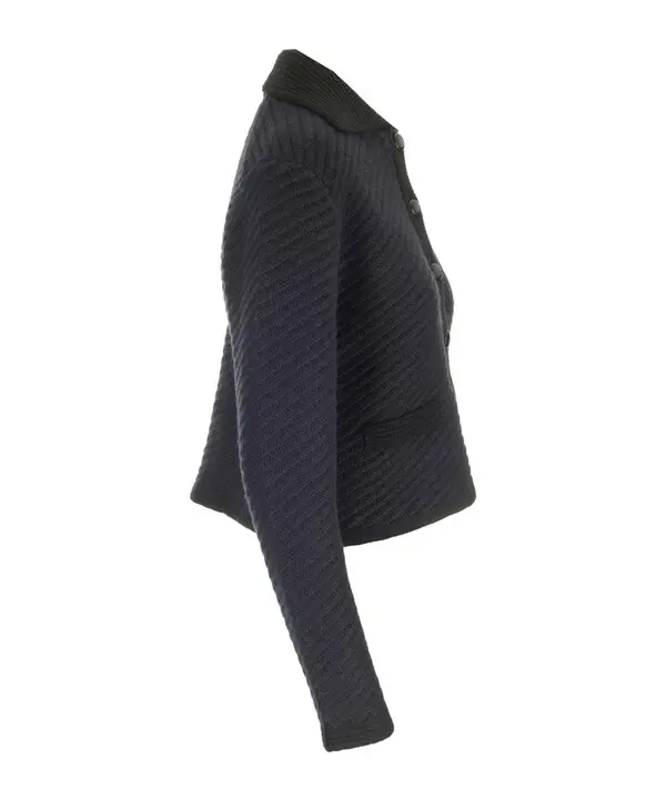 Arch4 Ribbed Cardigan With Front Buttons