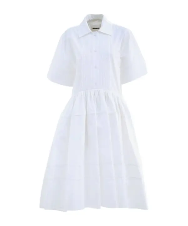 JIL SANDER Short-sleeved Midi Dress