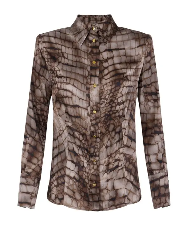 Elisabetta Franchi Printed Satin Shirt
