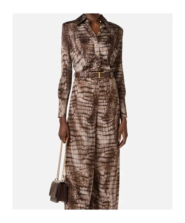 Elisabetta Franchi Printed Satin Shirt