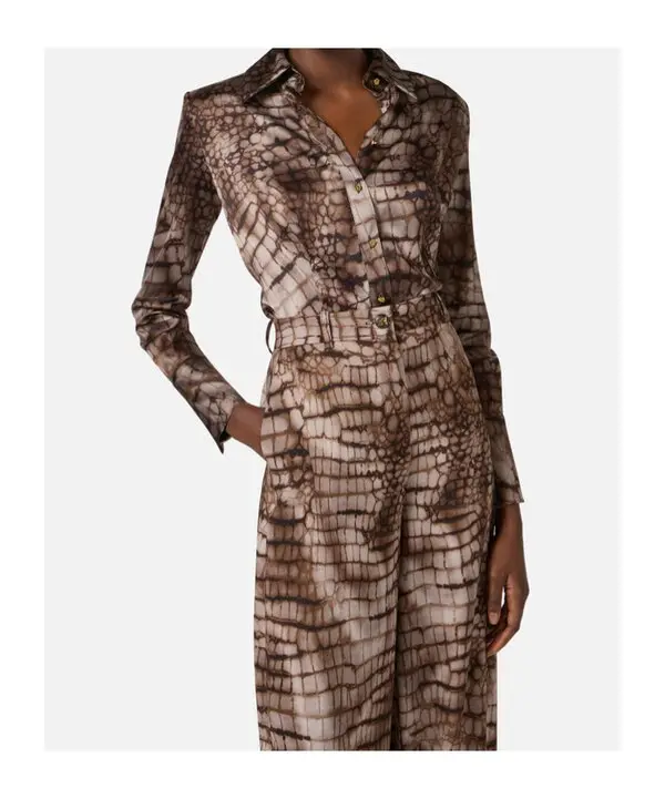 Elisabetta Franchi Printed Satin Shirt