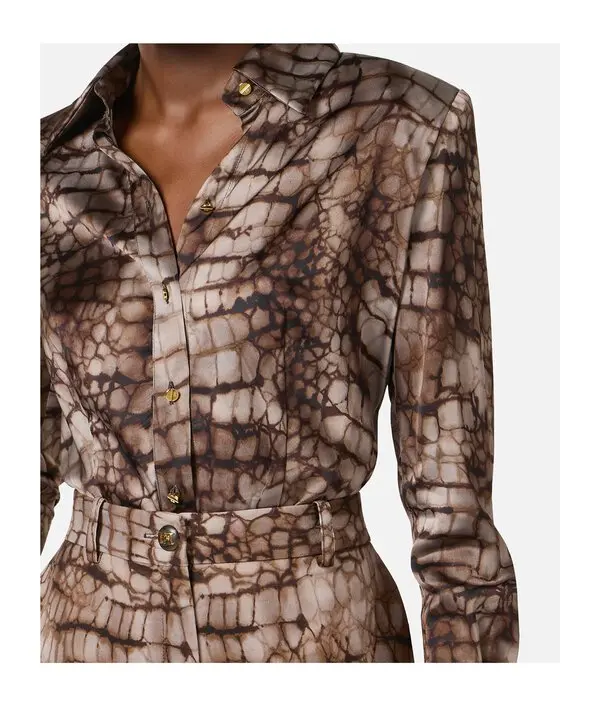 Elisabetta Franchi Printed Satin Shirt