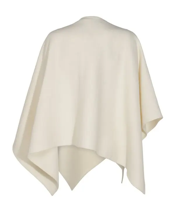 Max Mara Serra Asymmetrical Logo Patch Cape - No