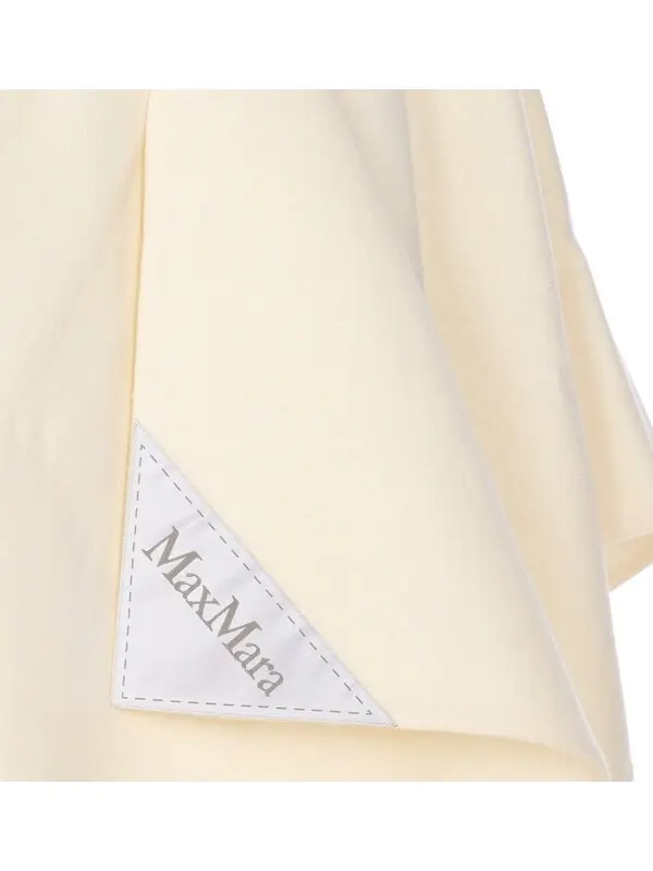Max Mara Serra Asymmetrical Logo Patch Cape - No