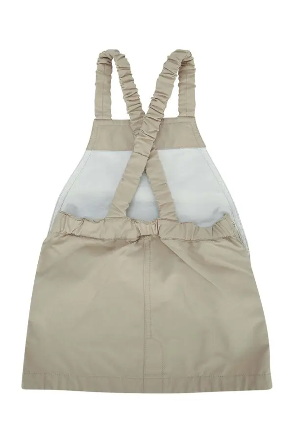 Moncler Pinafore Dress With Logo Patch