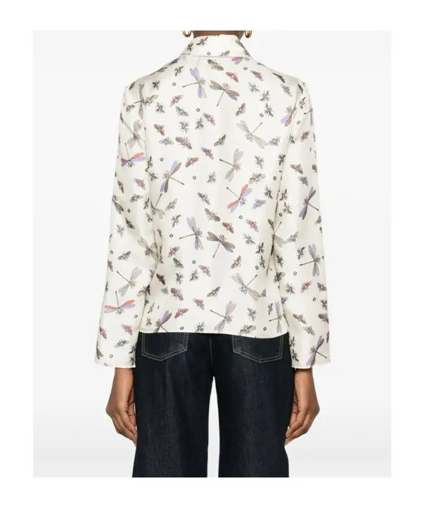 Gucci Printed Silk Long Sleeve Shirt
